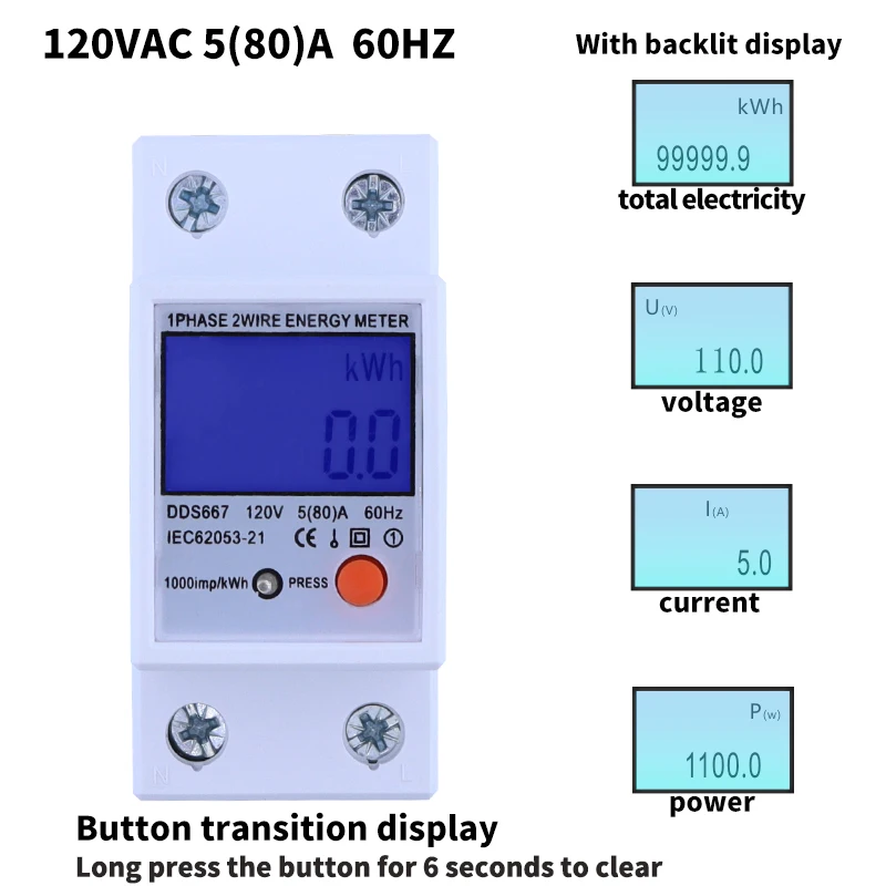 Medidor-de-consumo-de-energ-a-de-corriente-de-voltaje-220V-CA-vat-metro ...