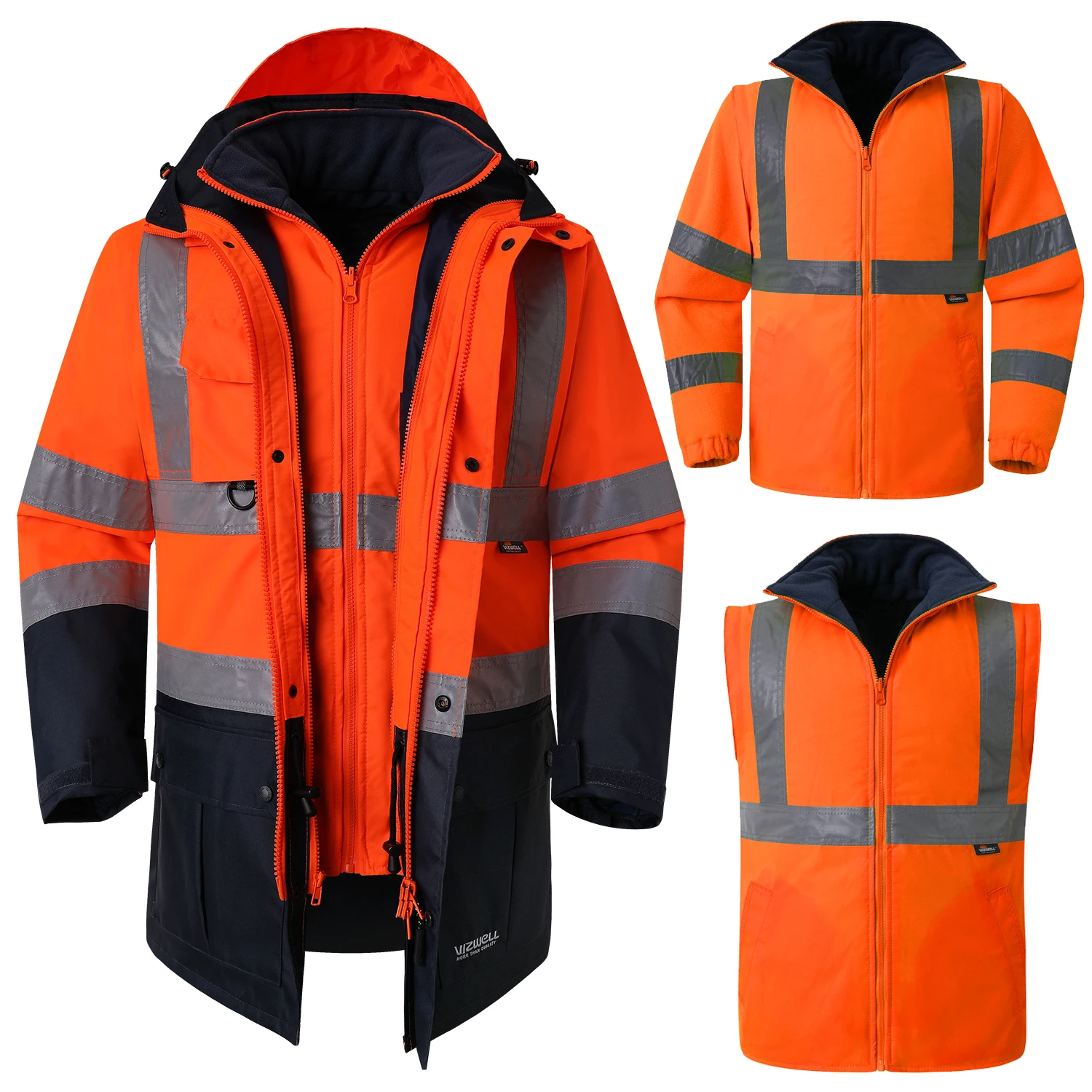 High-Visibility-Reflective-Winter-Safety-Jacket-5-in-1-Winter-Warm ...