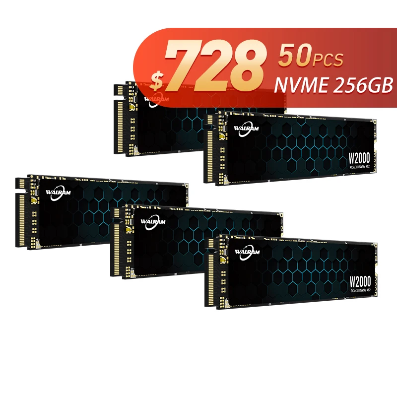 50PCS WALRAM M.2 SSD NVME 1tb 128gb 256GB 512GB Hard Disk Internal Solid State Drive M2 2280 ...