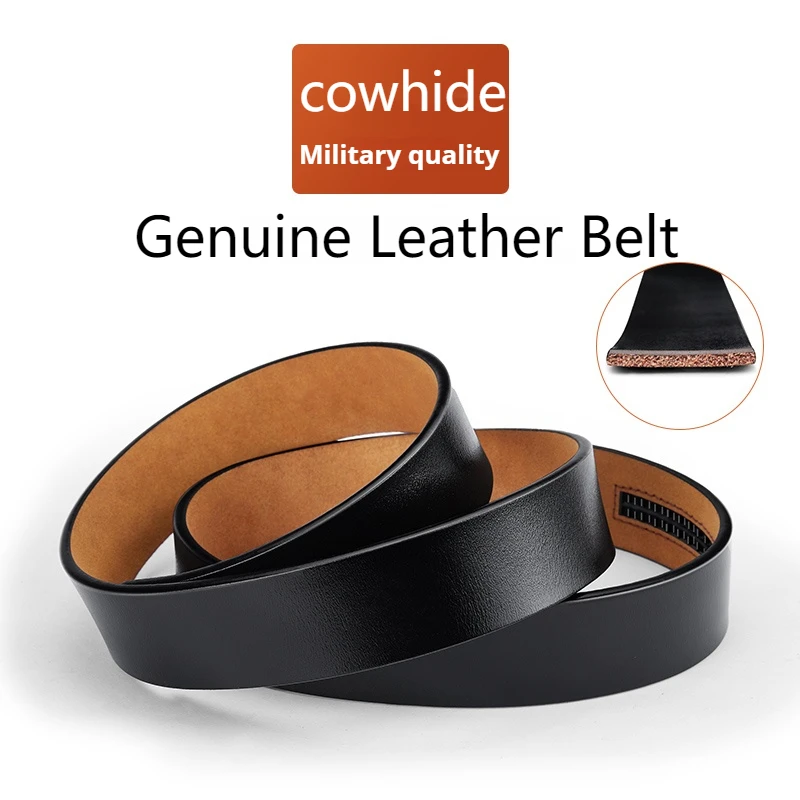 Men cowhide Leather Belt Replacement Strap width 3.5cm Length Optional ...