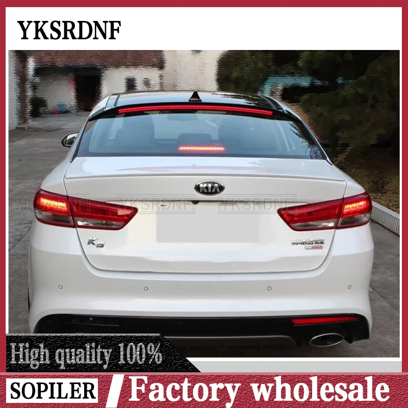 For-Kia-K5-Optima-2011-2019-Black-Spoiler-With-Brake-Light-Roof-Spoiler ...