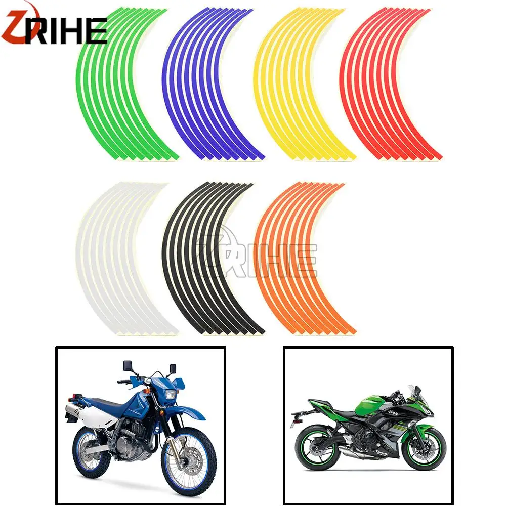 Universal Waterproof Motorcycle Wheel Rim Reflective Sticker Moto ...