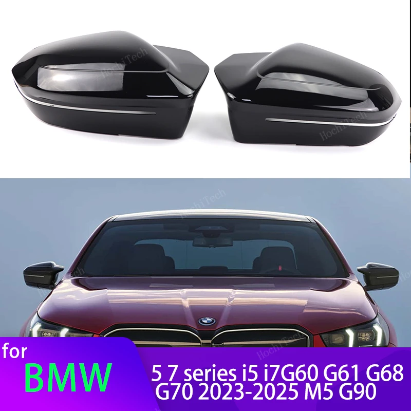 M-Look-Replacement-Bright-Black-Side-Mirror-Cover-Caps-for-BMW-5-7-I5 ...