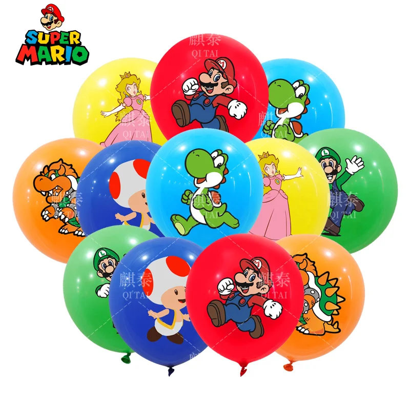 Juego-de-globos-de-Super-Mario-Bros-figuras-de-acci-n-tem-ticas-juguete ...