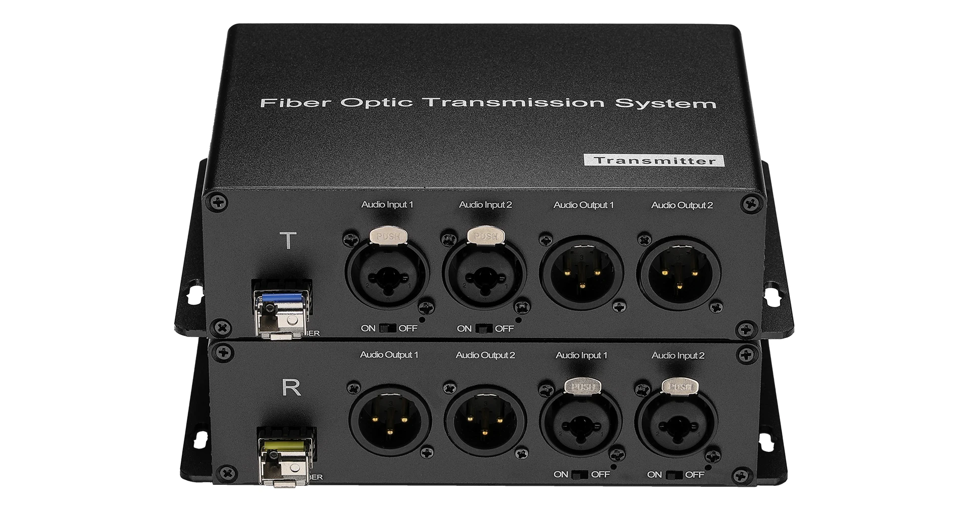 2-Channel-Balanced-XLR-Audio-to-Fiber-Optical-Converter-Extender-for ...
