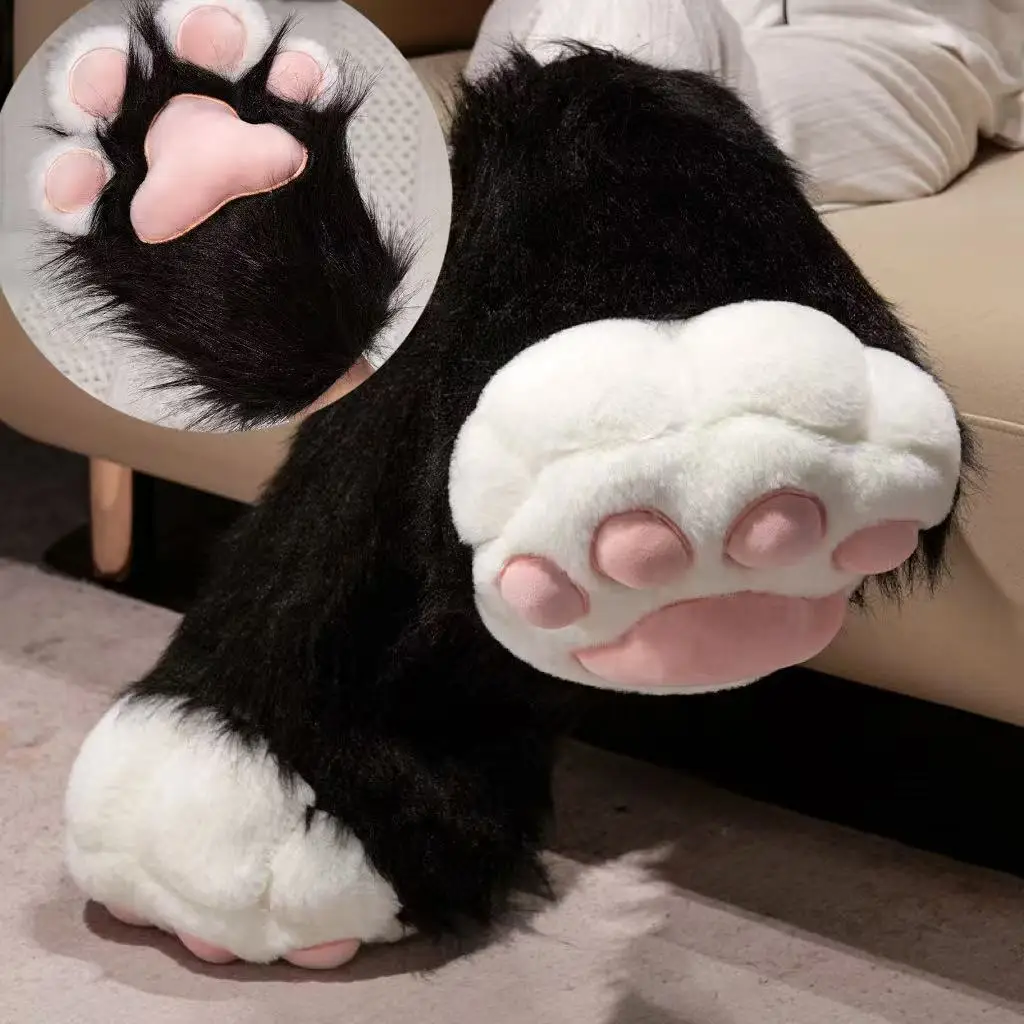 INS Style Cat Claw Gloves Cute 2D Wings Cat Boots Plush Fursuit ...
