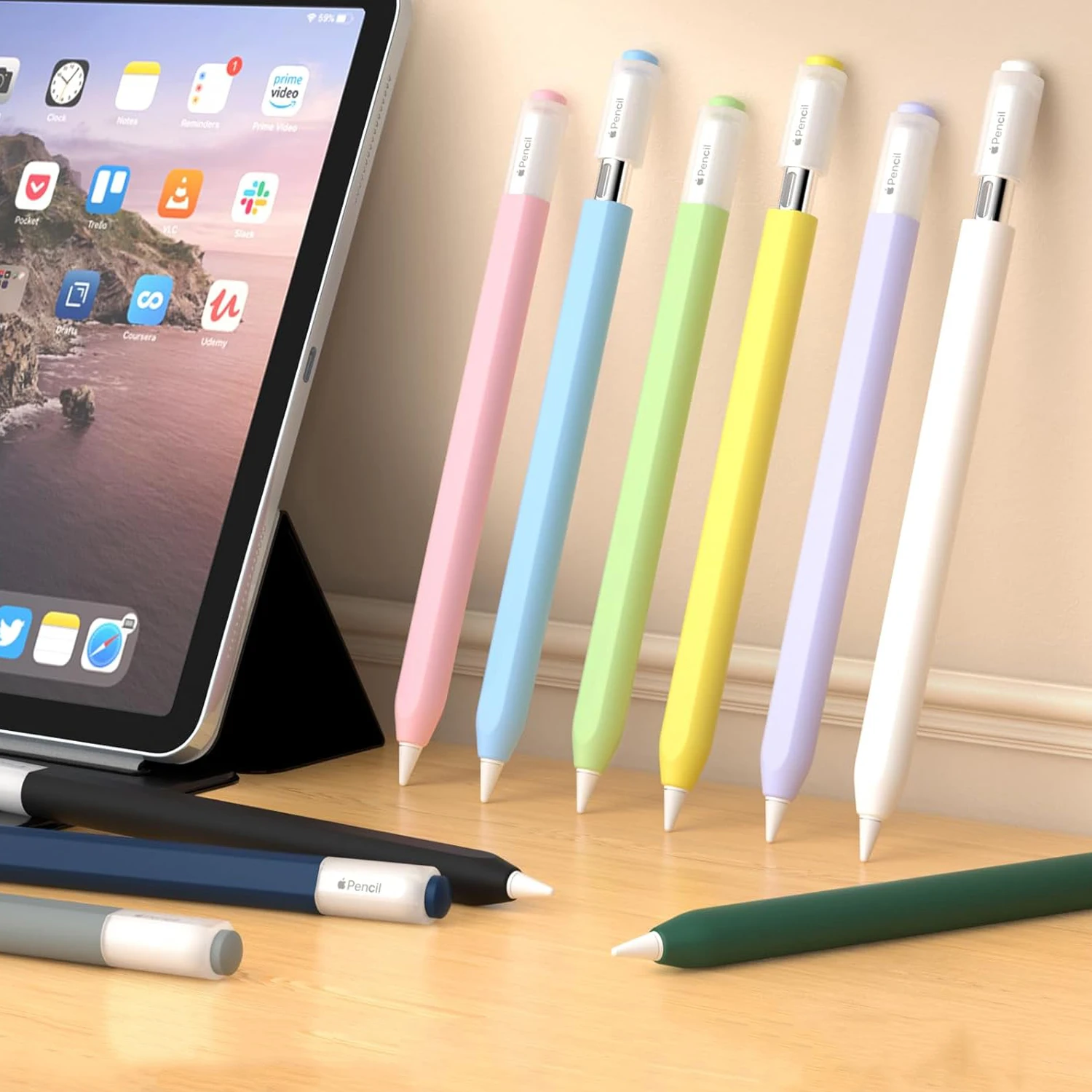 Funda-protectora-para-Apple-Pencil-3-USB-C-carcasa-ligera-de-silicona ...