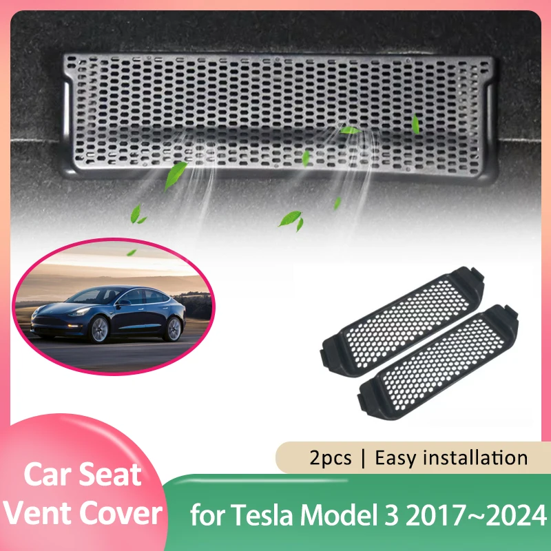 for-Tesla-Model-3-2017-2024-Car-Seat-Air-Vent-Cover-Floor-Under ...