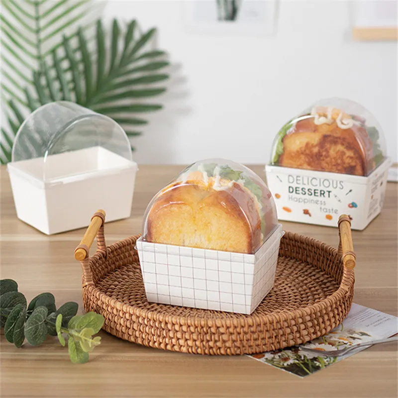 50PCS Sandwich Burger Wrapping Packaging Box Carton Toast Bread ...