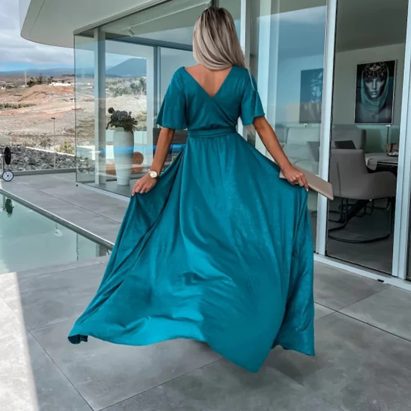 Dark Turquoise Casual Dress