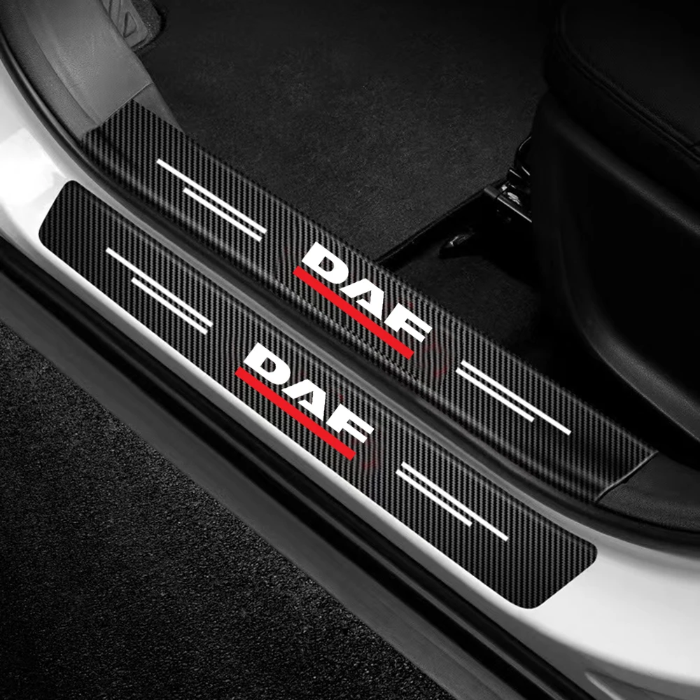 Car Door Sill Carbon Fiber Sticker Threshold Side Anti Scratch Tape ...