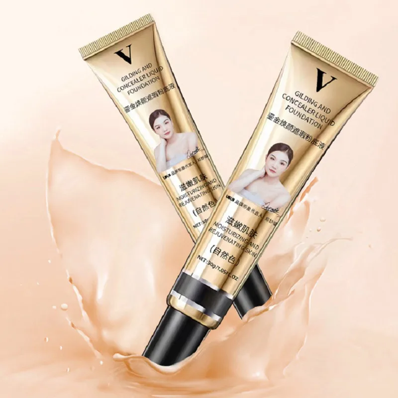 3colors Professional Liquid Foundation Cream Waterproof Full Cover ...