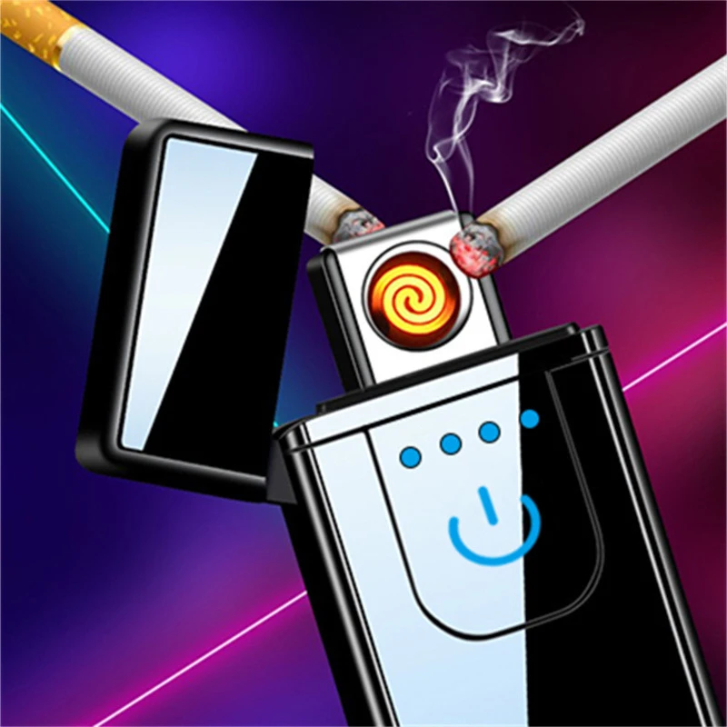 Mini-Metal-ABS-USB-Charging-Lighter-Touch-Sensitive-Electric-Hot-Wire ...