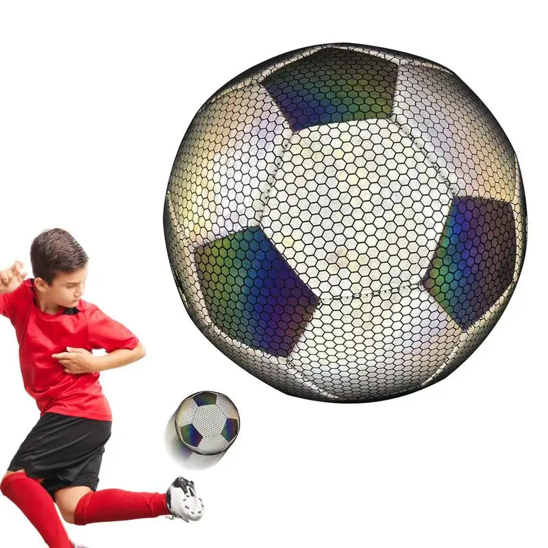 Durable-Reflective-Football-Lightweight-TPU-Lightup-Soccer-Ball-Soccer ...
