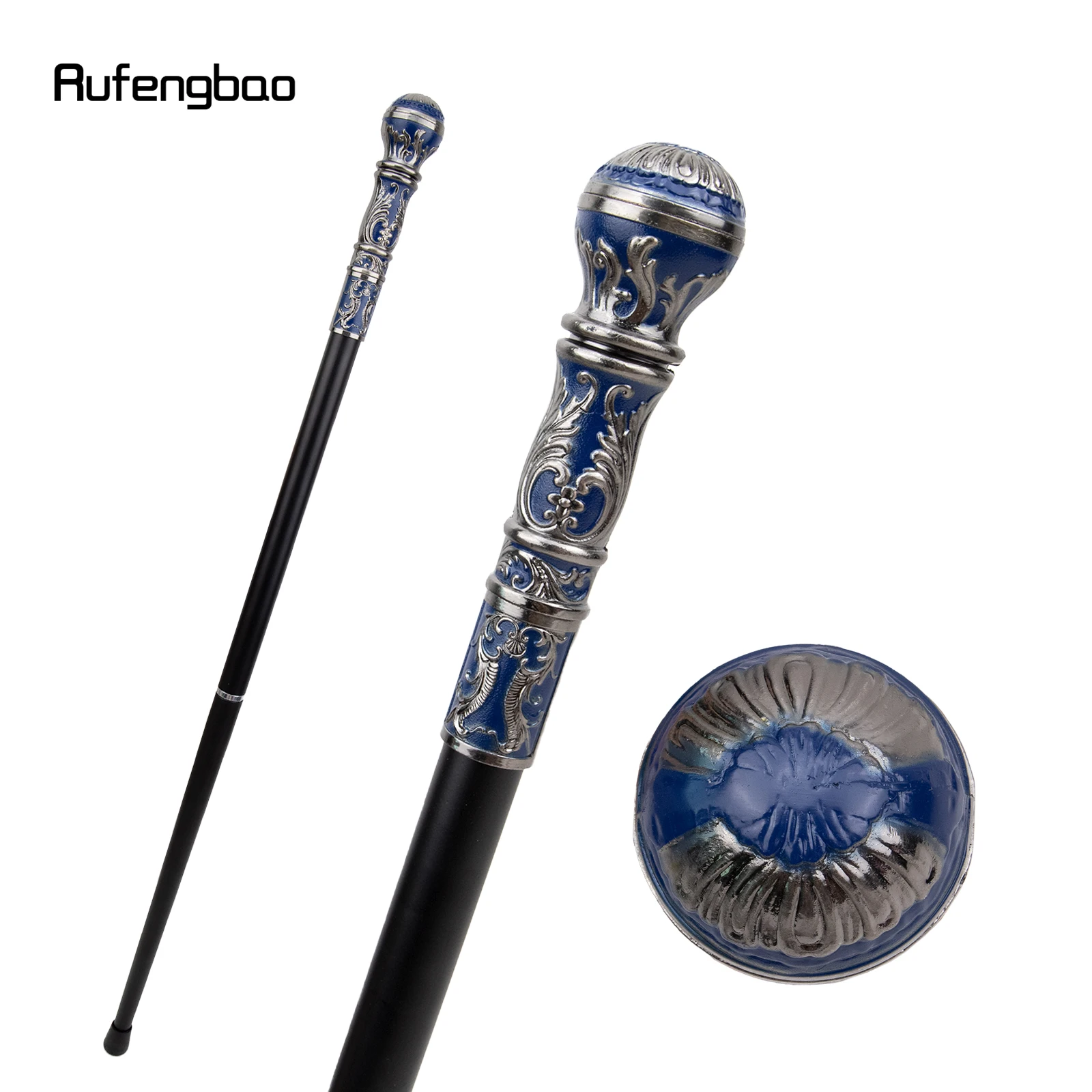 Silver-Blue-Luxury-Round-Handle-Fashion-Walking-Stick-for-Party ...