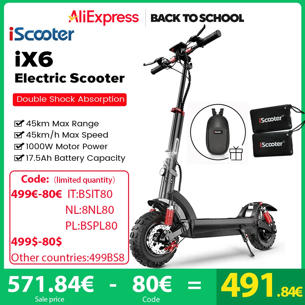 ix6-Electric-Scooter-17-5Ah-1000W-Scooter-11inch-Anti-skid-Off-Road ...