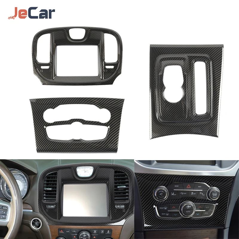 ABS Air Conditioning Control Panel Decoration Navigation Cover Stickers ...