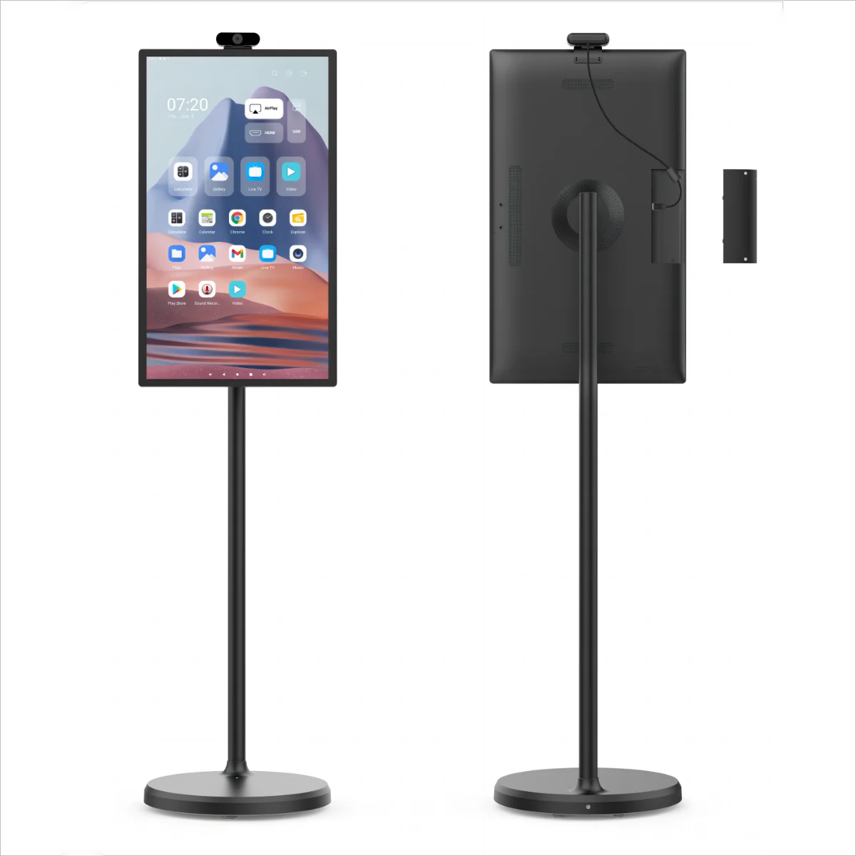 32-Inch-Android-4G-128G-Touch-Screen-TV-with-Wheeled-Stand-Large ...