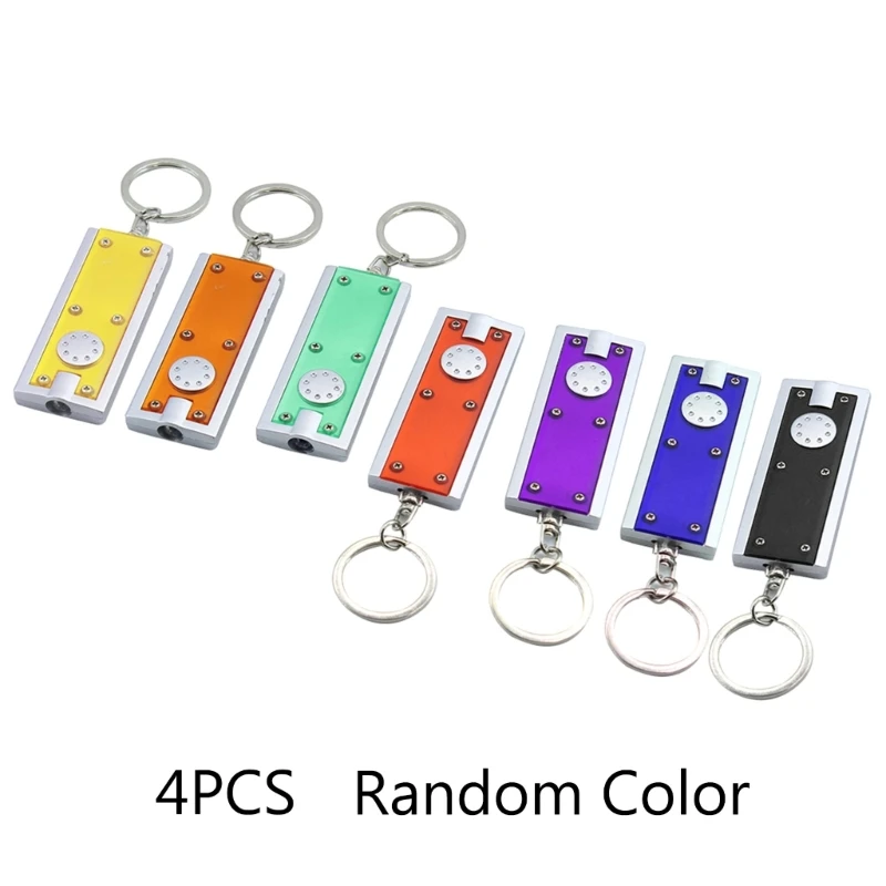 Mini llavero LED de 4 piezas, linterna pequeña, llavero portátil de ...