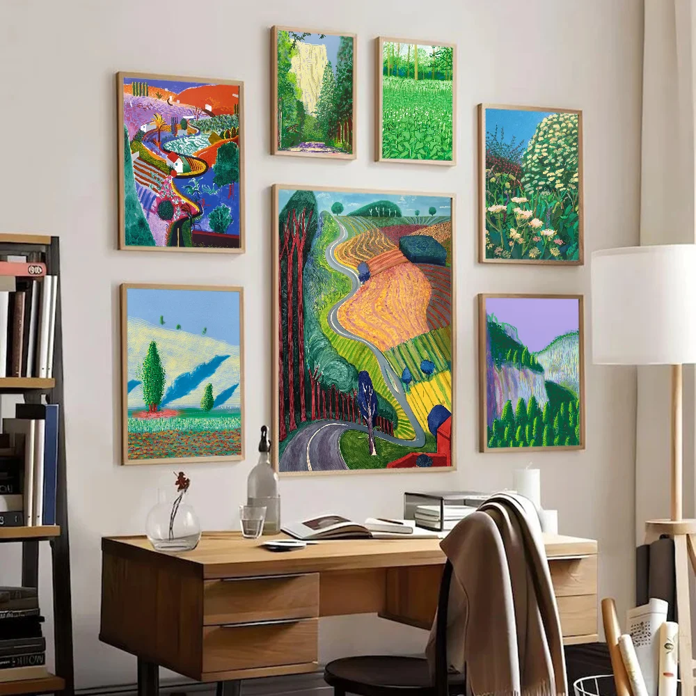 David Hockney Art Painting Movie Sticky Posters Vintage Room Bar Cafe ...