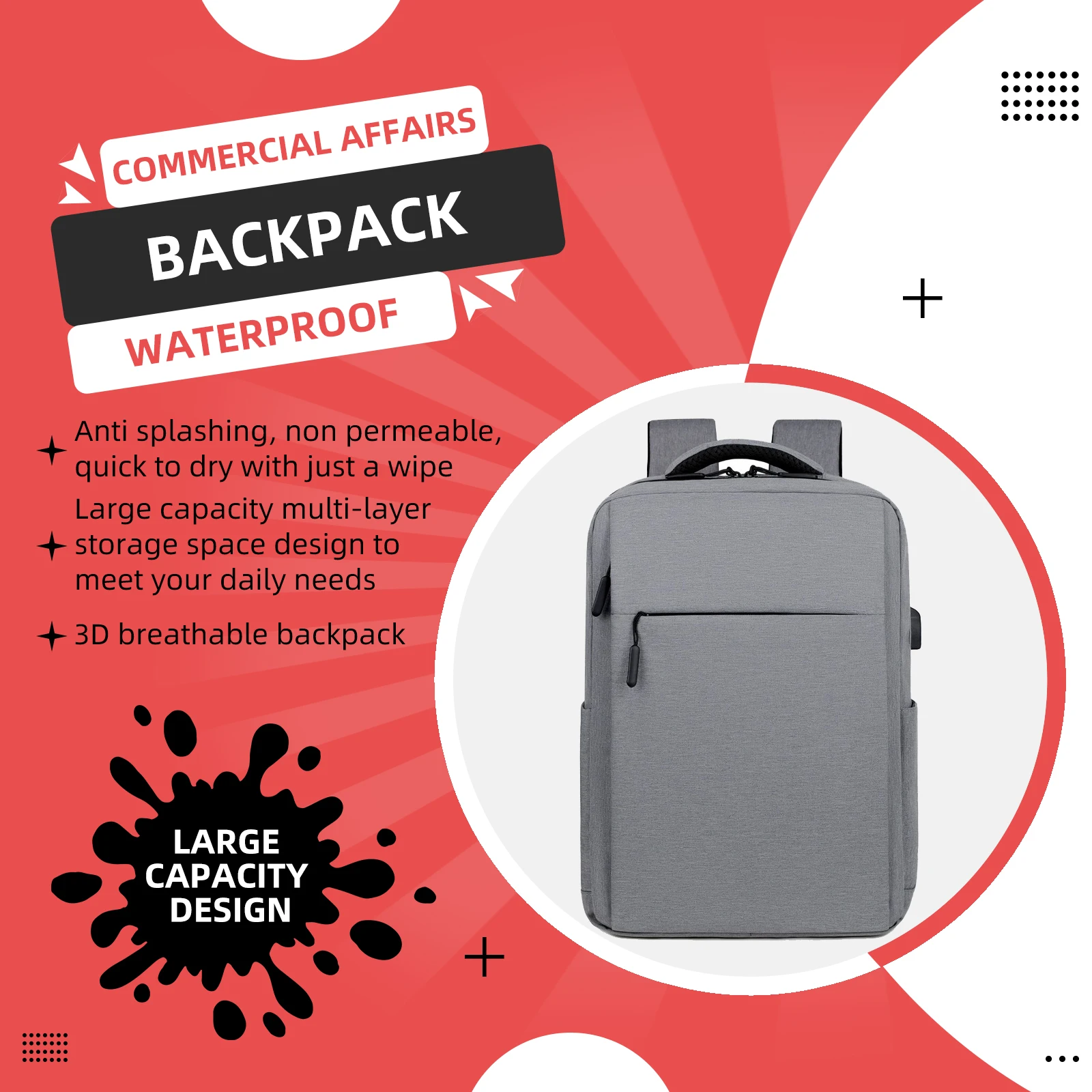 Waterproof-and-Shockproof-Computer-Backpack-Urban-Leisure-Business-Bag ...