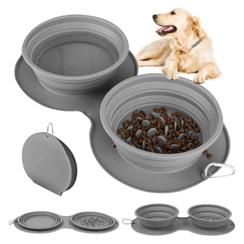 Dog-Portable-Bowl-Outdoor-Pet-Food-Double-Bowls-Foldable-Non-slip-Anti ...