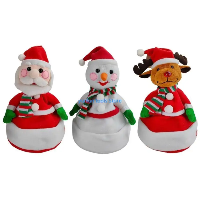 50LB Light Up Santa Snowman Reindeer Christmas Party Hat for Xmas Gift ...