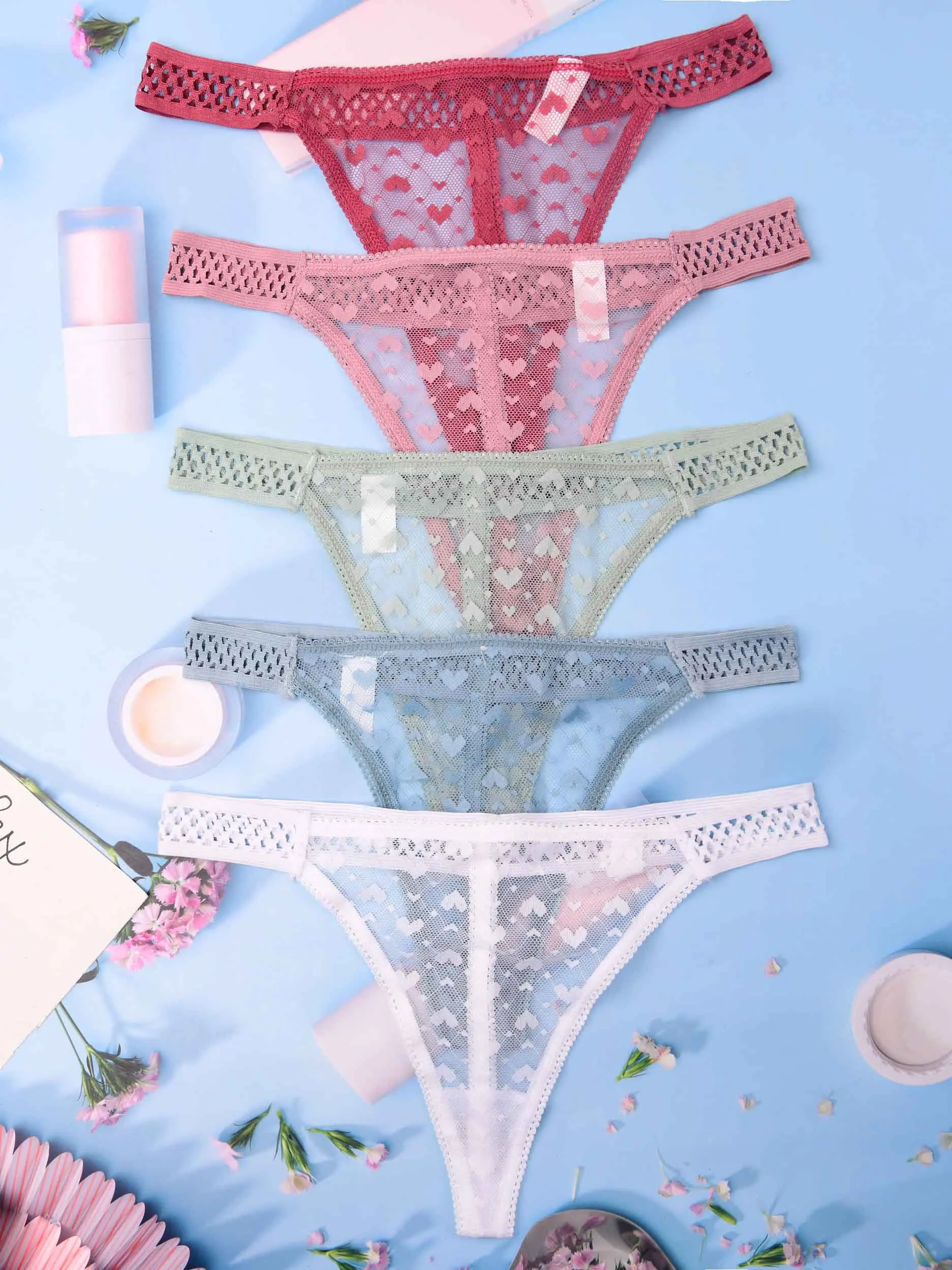 Tangas-de-encaje-para-mujer-ropa-interior-Sexy-bragas-parte-trasera-en ...