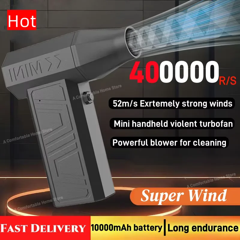 Violent Fan 400000RPM Powerful Air Blower 52m/s Brushless Vacuum Dust ...