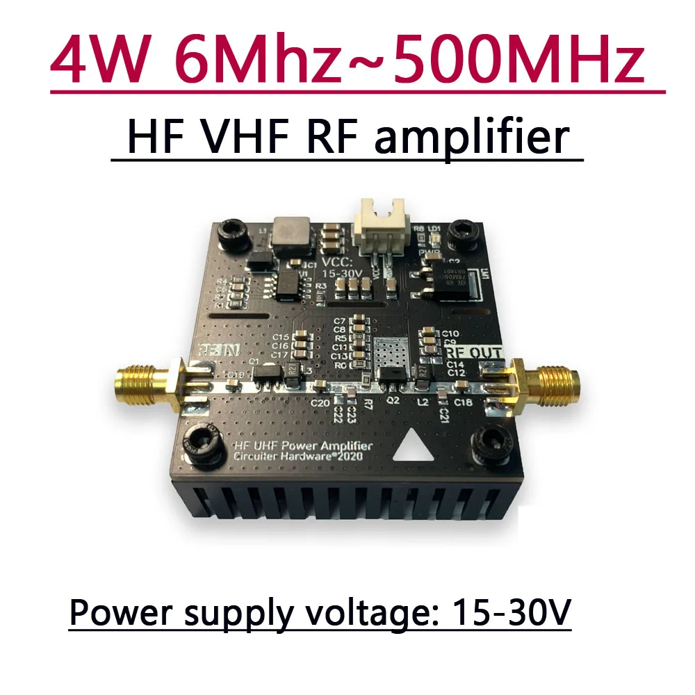 4W-6-500MHz-HF-VHF-UHF-RF-Power-Amplifier-For-Ham-Radio-Walkie-Talkie ...