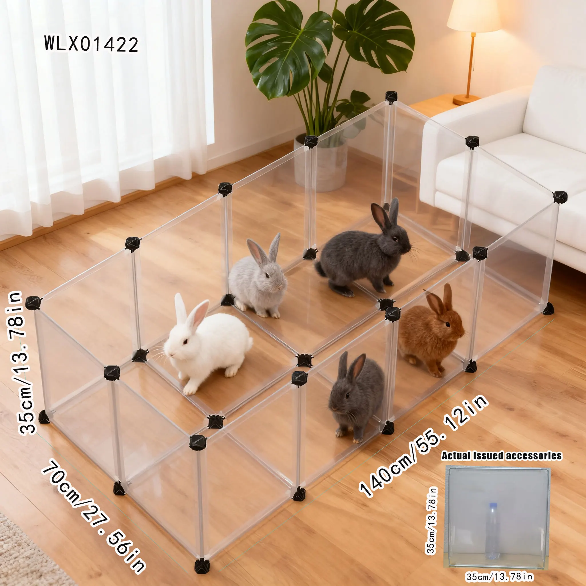 Rabbit Fence Small Animal Isolation Board Protective Barrier Detachable ...