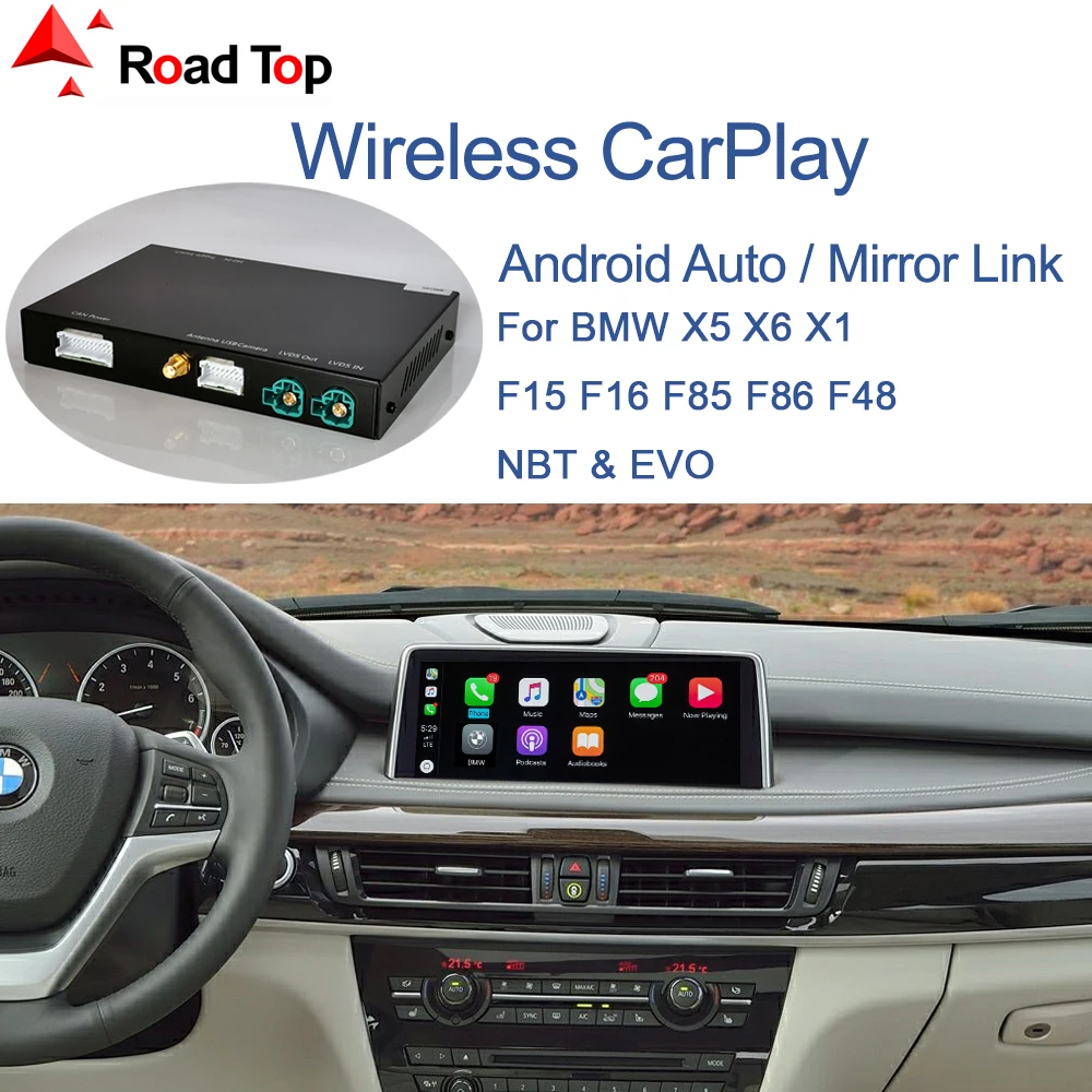 Wireless CarPlay for BMW NBT,EVO X5 F15 F85 X6 F16 F86 2014 2020 X1 F48 2016 2020, with Android ...