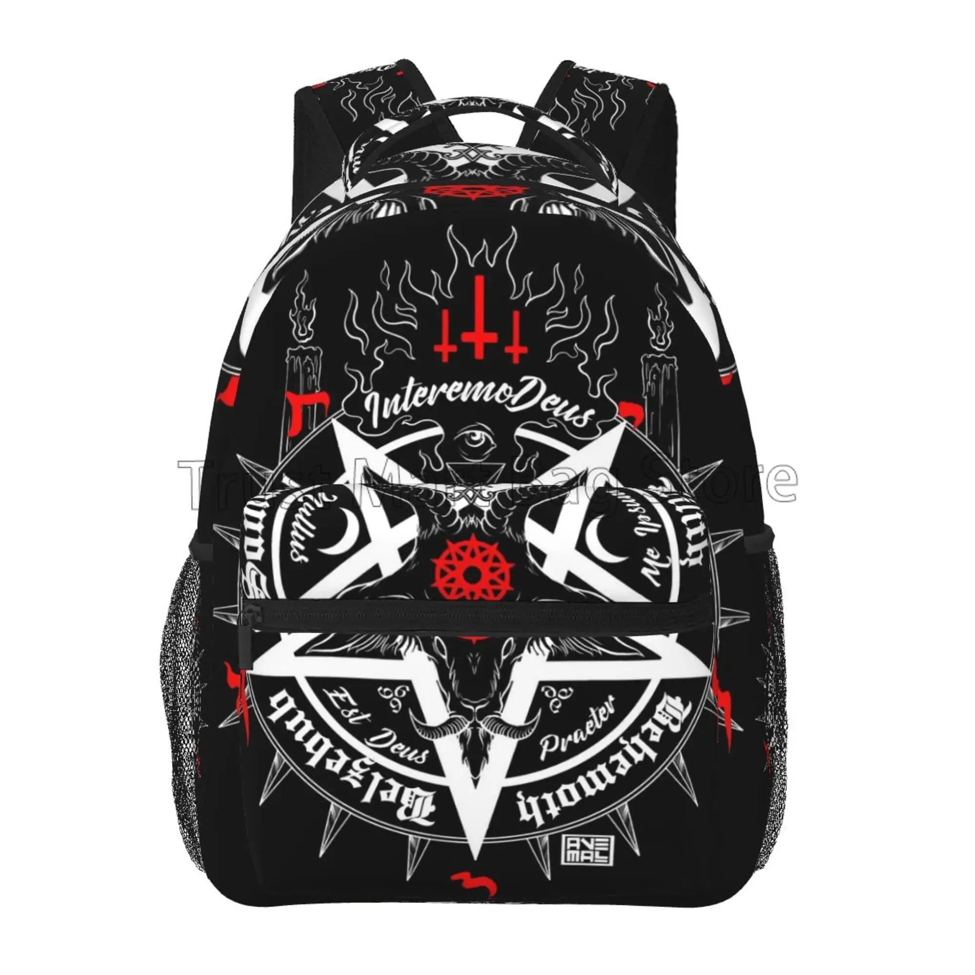 Satanic-Occult-Black-Satan-Skull-Dead-Goat-Head-Graphic-Print-Laptop ...
