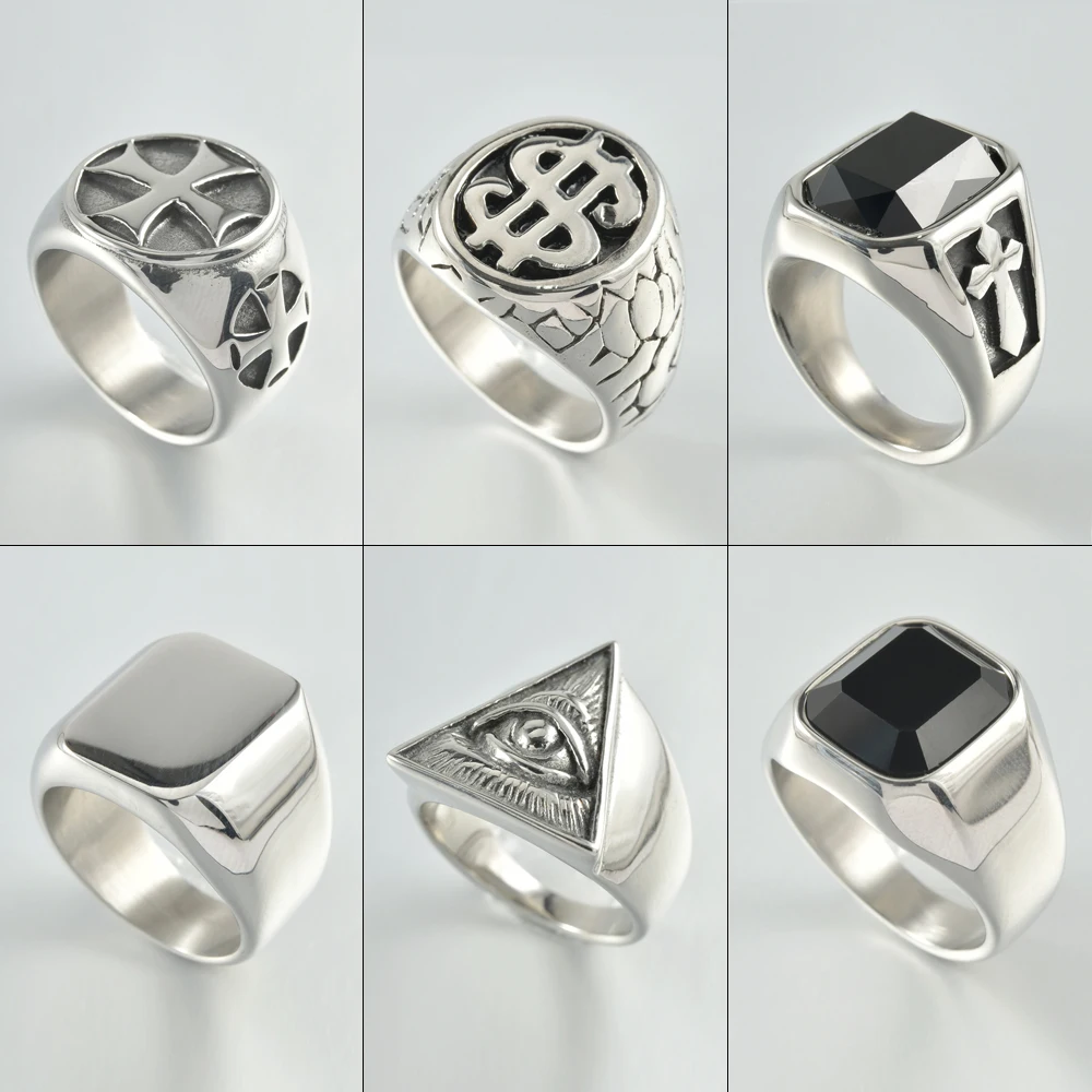 1PC-316L-Stainless-Steel-Metal-Glossy-Punk-Rings-for-Men-Geometric ...