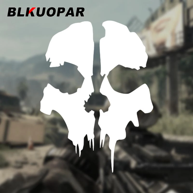 BLKUOPAR-Call-of-Duty-Ghost-Head-Skull-Silhouette-Car-Sticker ...