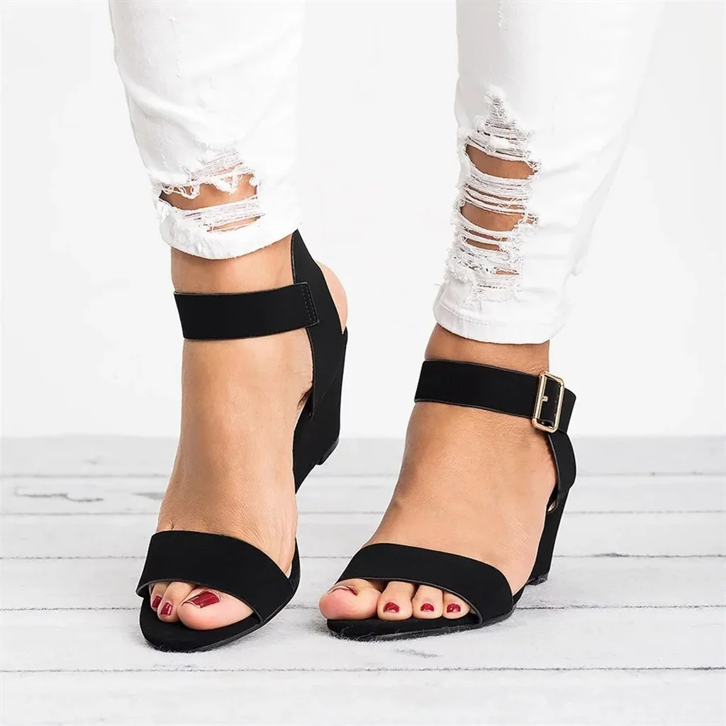 New Fashion Casual Simple Wedge Women's Shoes Women's Sandals ...