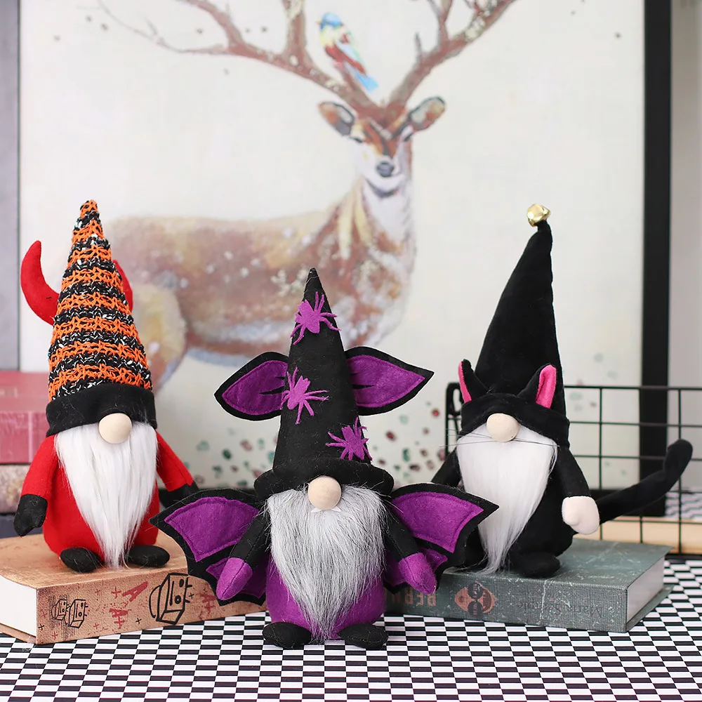 Happy-Halloween-Pumpkin-Faceless-Gnome-Ornaments-Doll-DIY-Halloween ...