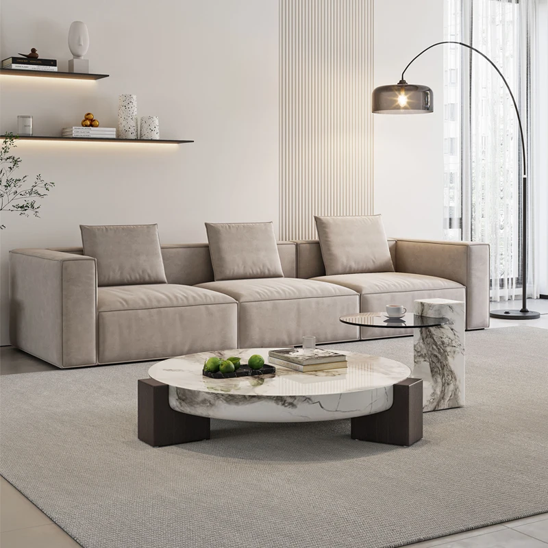 100 Pure Luxury Calactta Viola Marble Round Top Coffee Table With Black ...