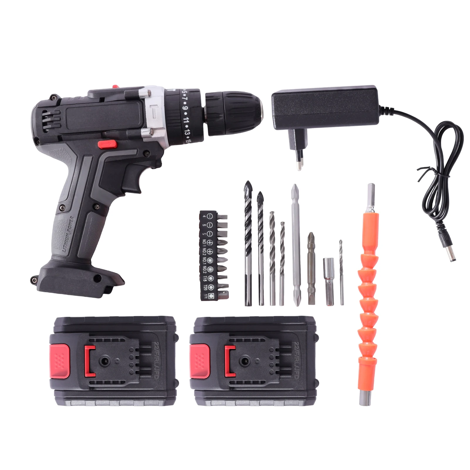 Cordless Impact Hammer Drill Rechargeable 48VF Hammer Drill Brush Motor ...