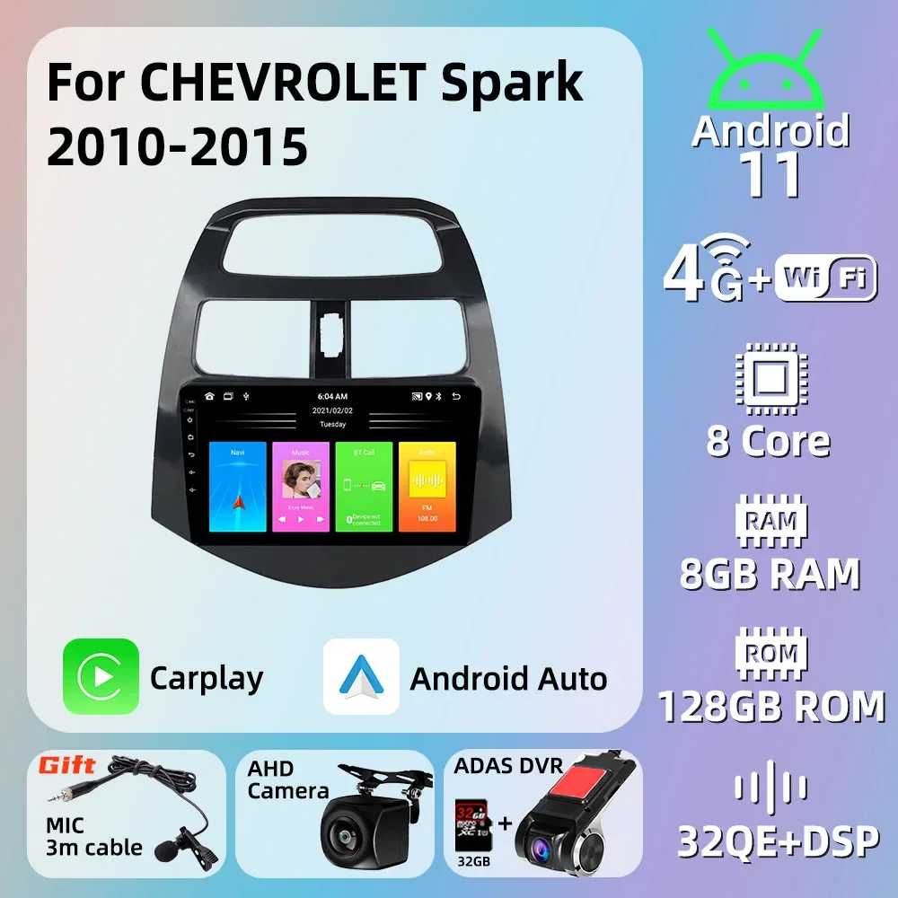 Car-Radio-with-Screen-for-CHEVROLET-Spark-2010-2015-2Din-Android-Car ...