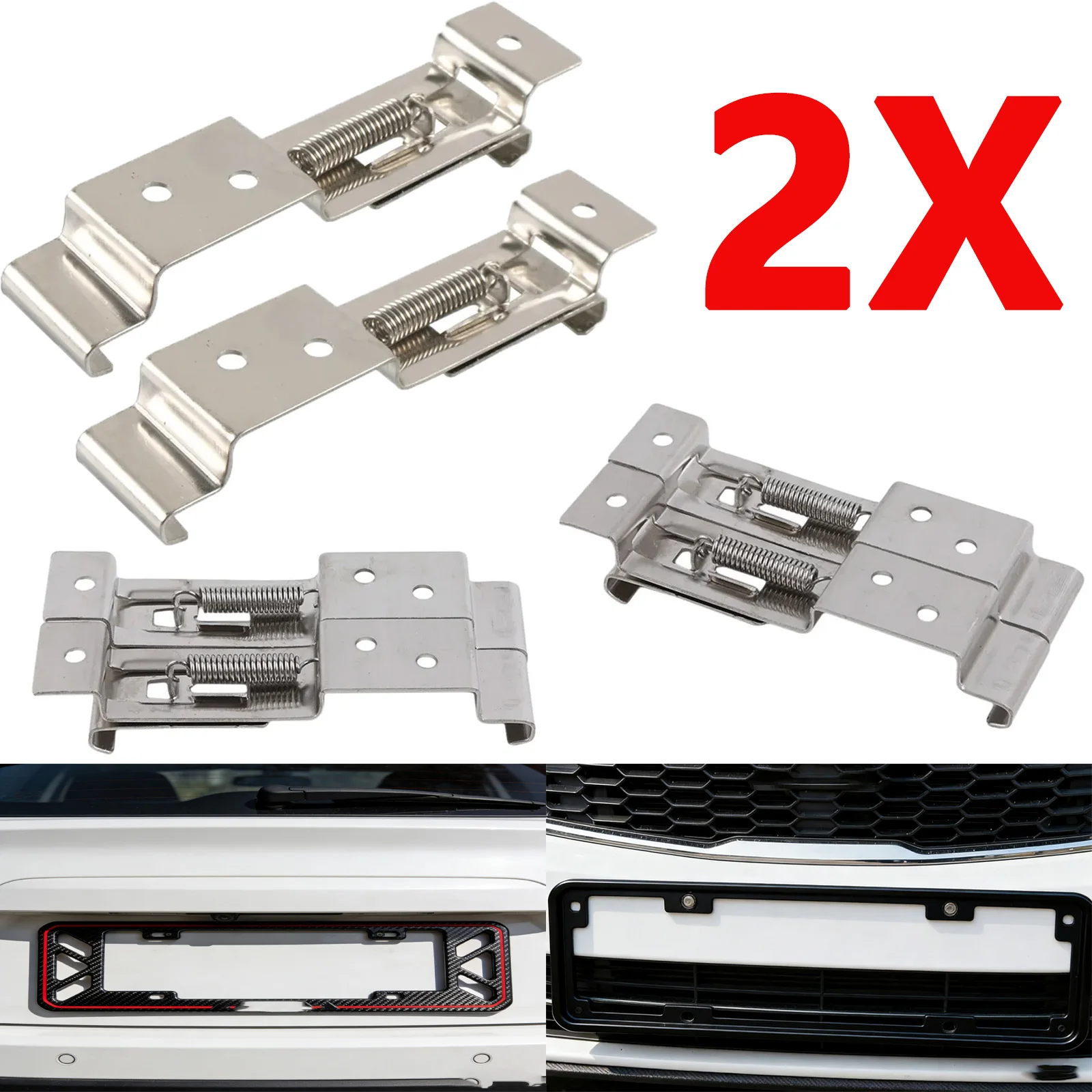 2 supports de cadre de plaque d'immatriculation de voiture européens ...