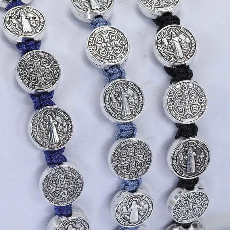 Lady-Mary-saint-Benedict-Bracelet-Beads-Handmade-Weave-Bracelet-Lucky ...