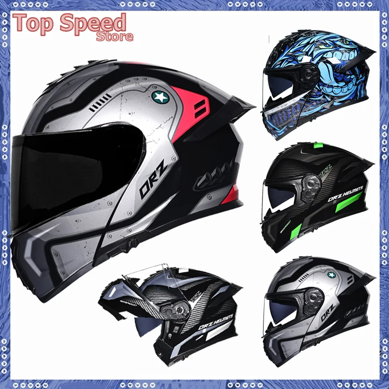 Flip-Up-Full-Face-Rennhelm-Motorrad-helme-Orz-Motorrad-helm-Unisex ...