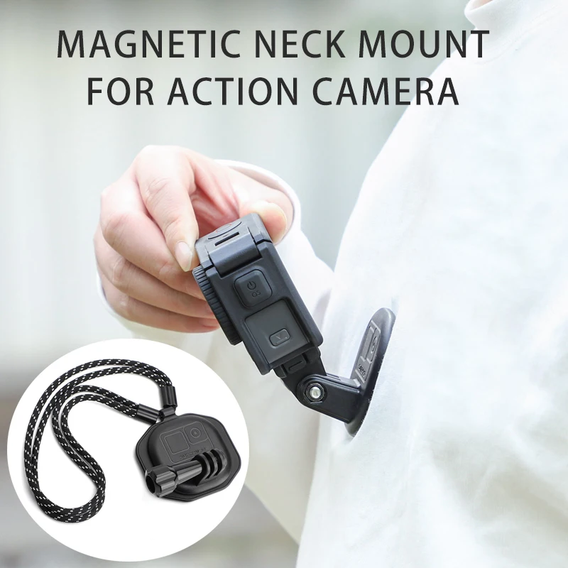 For-DJI-Osmo-Action-3-Camera-Magnetic-Neck-Snap-Insta360-X2-Gopro ...