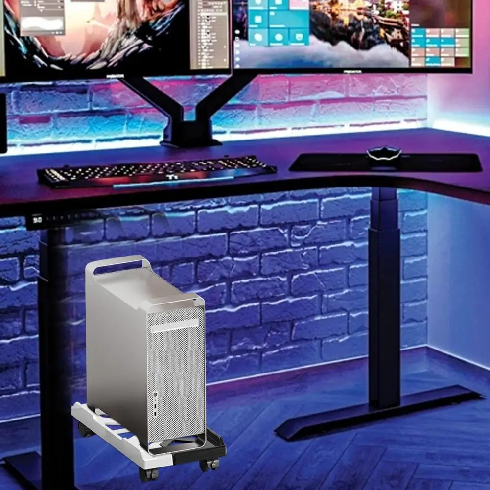 Adjustable-Mobile-CPU-Stand-Heavy-Duty-PC-Tower-Stand-With-4-Caster ...