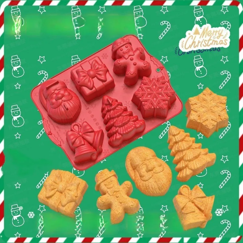 Christmas-Cake-Chocolate-Mold-6-Plots-Christmas-Tree-Mold-Gingerbread ...
