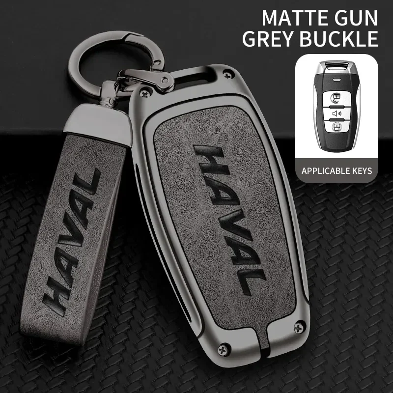 Car-Key-Case-Shell-Auto-Emblem-Keychain-Ring-For-Haval-Jolion-F7-H9-H6 ...