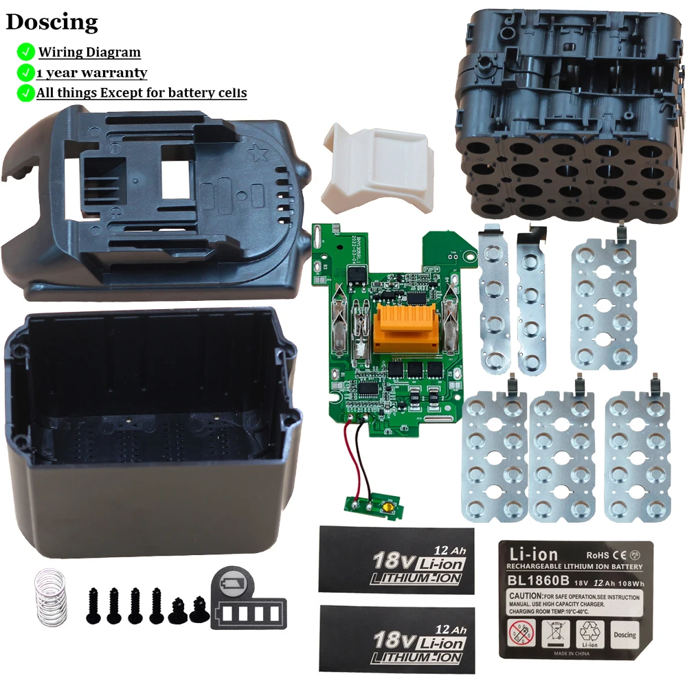 BL1830-Battery-Case-For-Makita-18V-DIY-1-2Ah-BL1860-BL1850-Shell-Box ...
