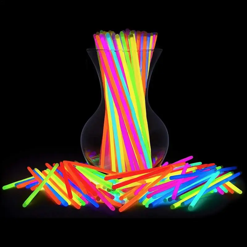 Glow-Sticks-Bulk-100-Pcs-Neon-Glow-Sticks-With-Connector-8-Inch-Ultra ...