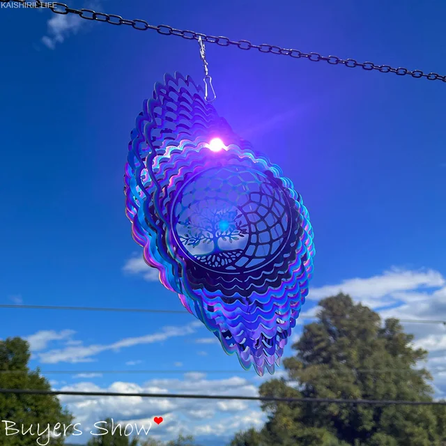 Outdoor Hanging Decoration MaySol Tree Of Life Wind Spinner - Color ...